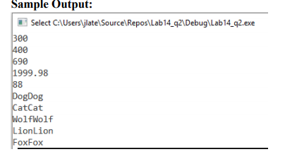 Solved The following short main function for Question 2 is | Chegg.com