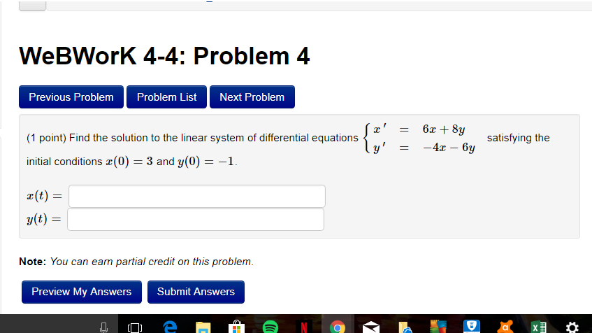 Solved WeBWorK 4-4: Problem 4 Previous Problem Problem List | Chegg.com