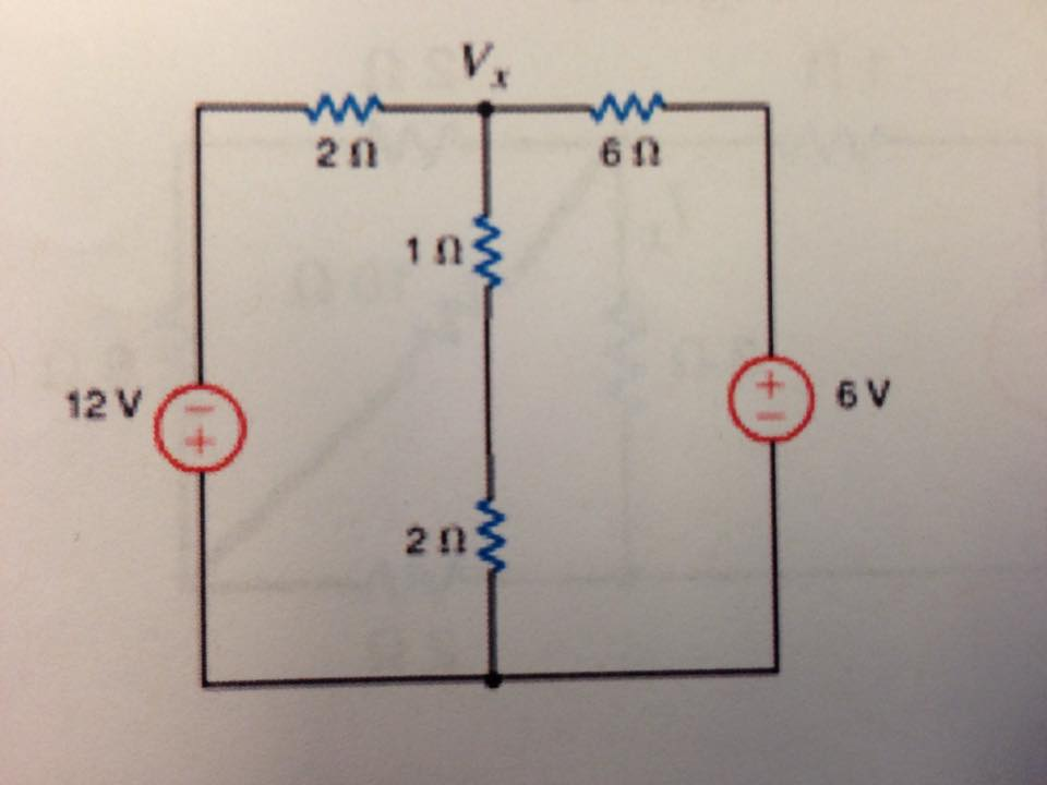 Solved Use mesh analysis to determine the voltage Vx. | Chegg.com