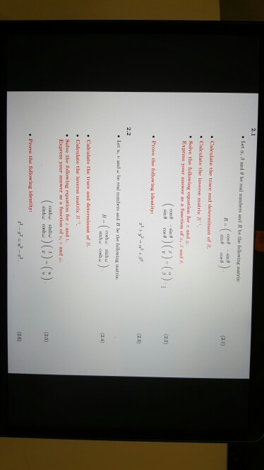 Solved 2.1 . lata, β and e bereal niimbers ind R be th", | Chegg.com