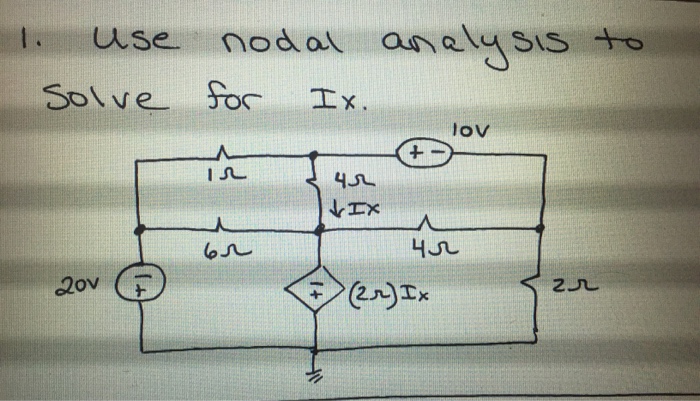Solved Use nodal analysis to solve for Ix. | Chegg.com