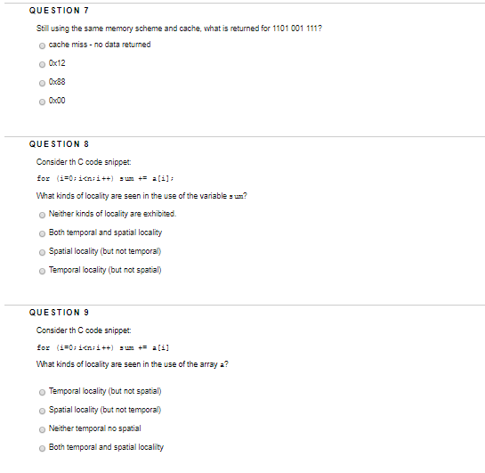 Solved QUE STION 5 We have a memory scheme that uses 10-bit | Chegg.com
