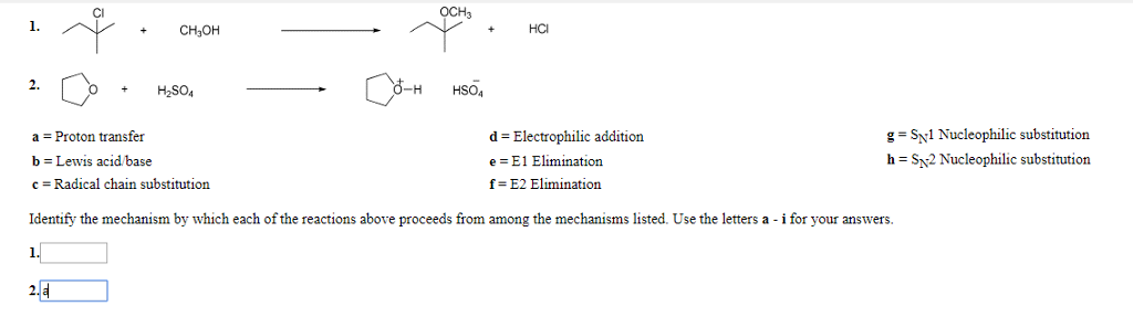 Solved CI 00% CHyOH ?? 2. Haso, O-H HSO Hso gSy Nucleophilic | Chegg.com
