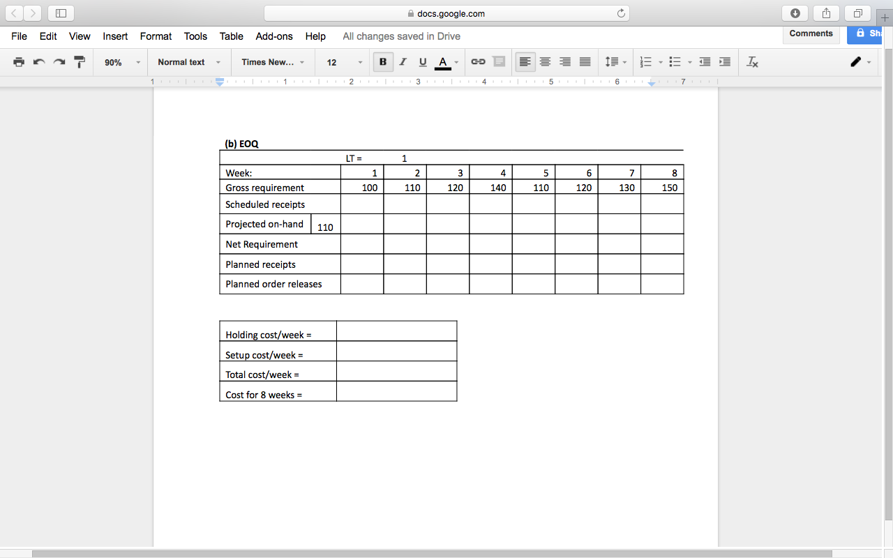 Solved docs.google.com File Edit View Insert Format Tools | Chegg.com