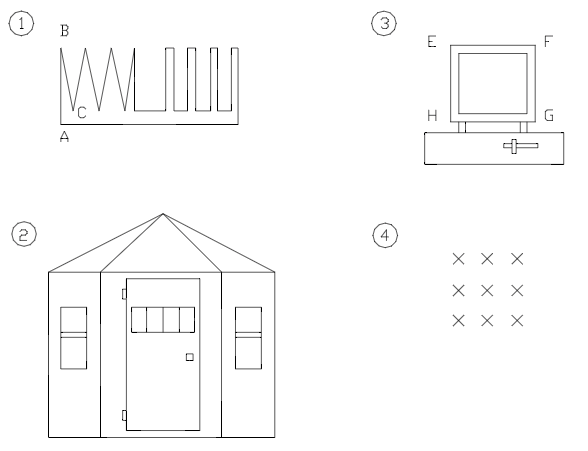 Solved Create the following shapes in AUTOCAD using the LINE | Chegg.com