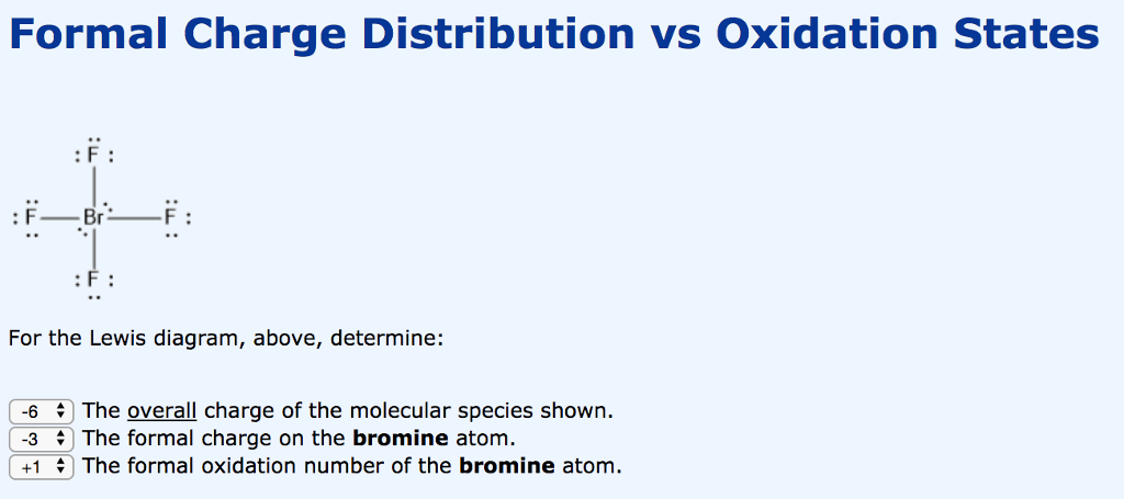 Solved Formal Charge Distribution vs Oxidation States For | Chegg.com