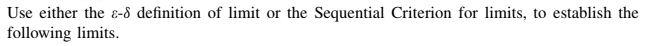 Solved Use either the ε-δ definition of limit or the | Chegg.com