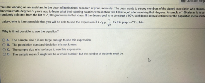 Solved You are working as an assistant to the dean of | Chegg.com