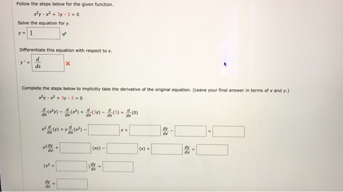 Solved Follow the steps below for the given function. x^2y | Chegg.com