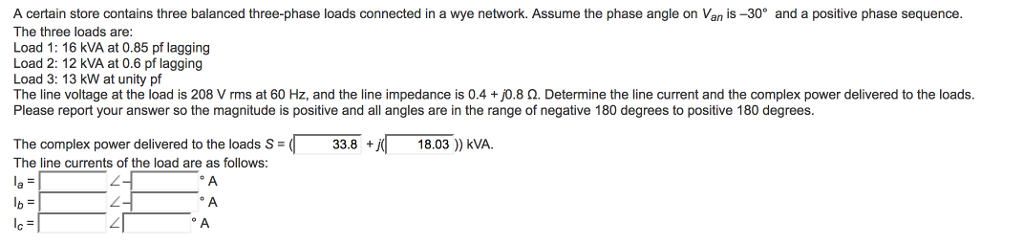 Solved A certain store contains three balanced three-phase | Chegg.com