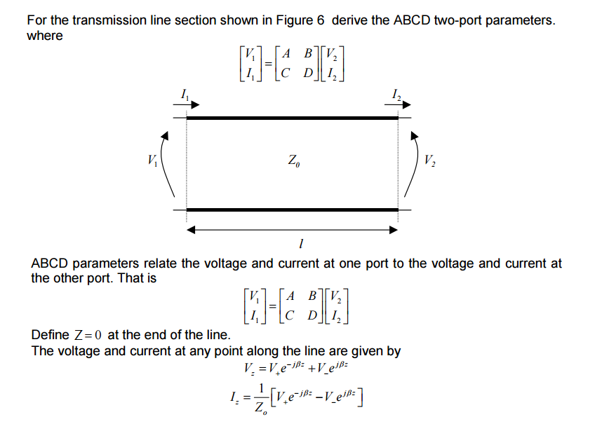 Solved derive the ABCD two-port parameters. this is the | Chegg.com Solved derive the ABCD two-port parameters. this is the | Chegg.com