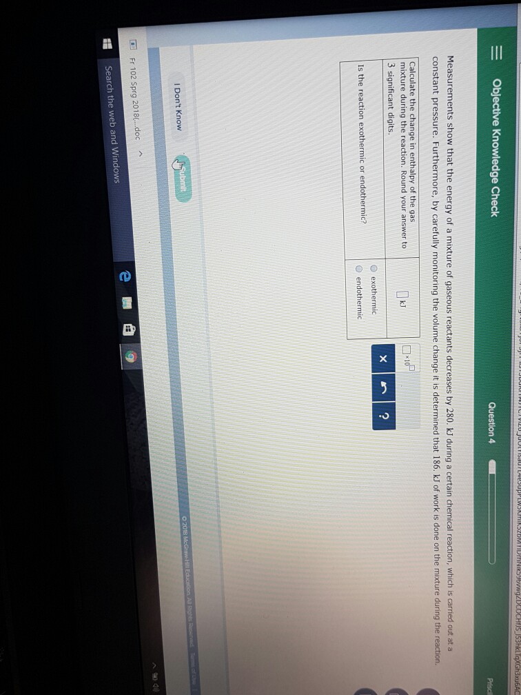 Solved Objective Knowledge Check Question 4 Prisc | Chegg.com