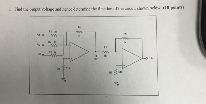 Solved Find The output voltage and hence determine The | Chegg.com