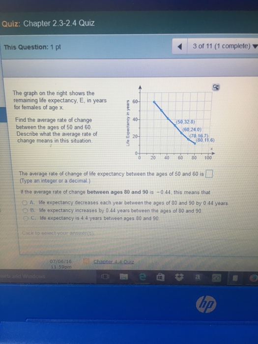 Solved The graph on the fight shows the remaining life | Chegg.com