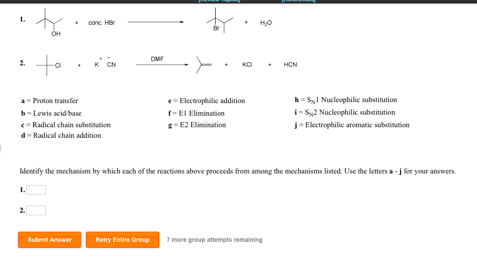 Solved A = Proton transfer b = Lewis acid/base c= | Chegg.com
