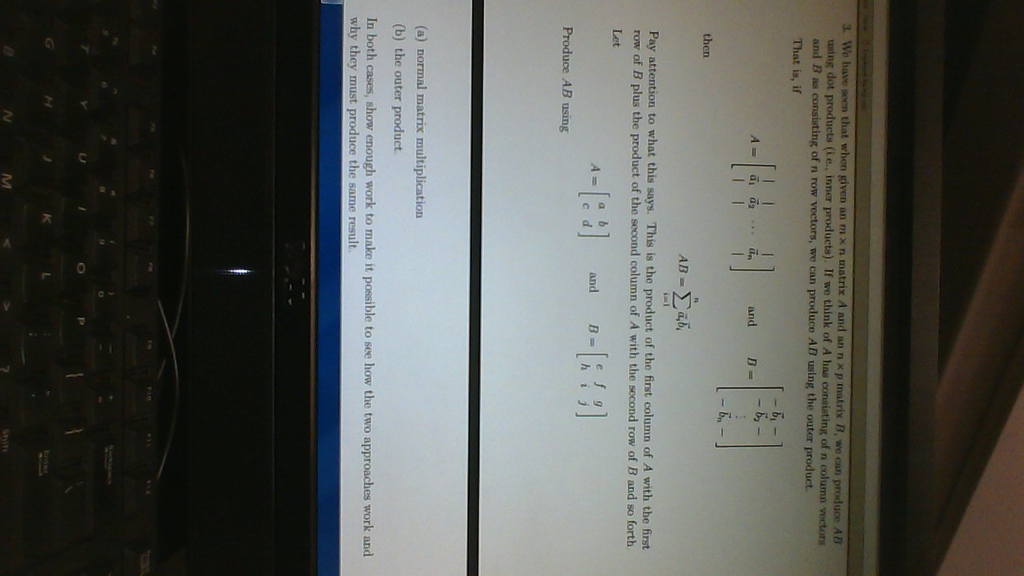Solved We have seen that when given an m times n matrix A | Chegg.com