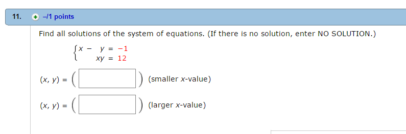Solved Find all solutions of the system of equations. (If | Chegg.com