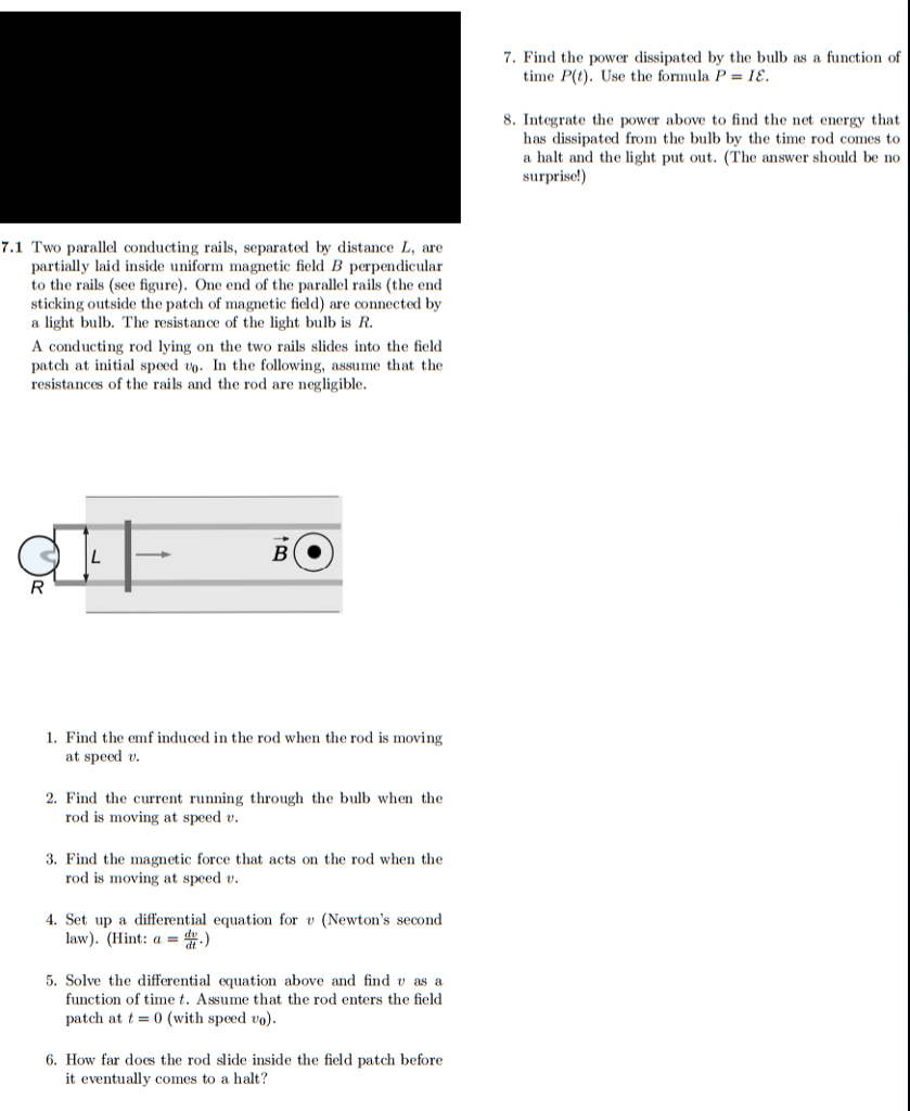 Solved Two parallel conducting rails, separated by distance | Chegg.com