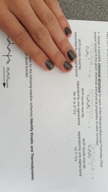 Solved 1- Assign a plausible chemical structure for each of | Chegg.com