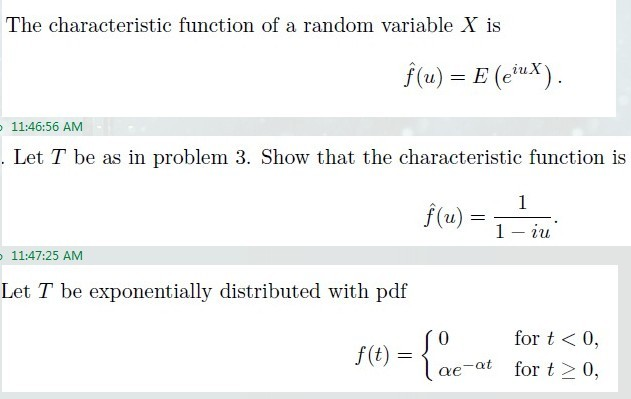 The characteristic function of a random variable X is | Chegg.com