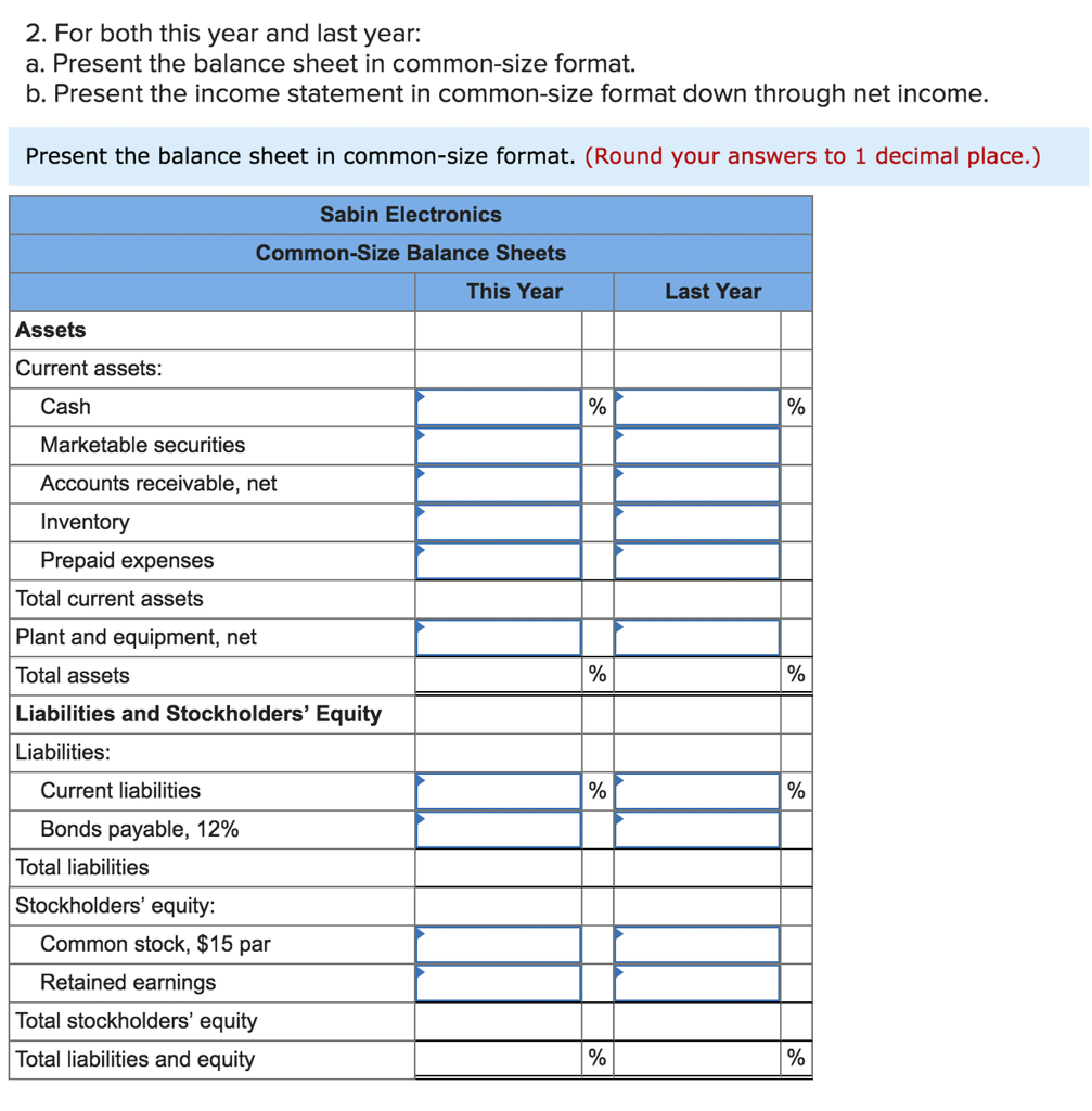 Solved Problem 15-18 Common-Size Statements and Financial | Chegg.com Solved Problem 15-18 Common-Size Statements and Financial | Chegg.com