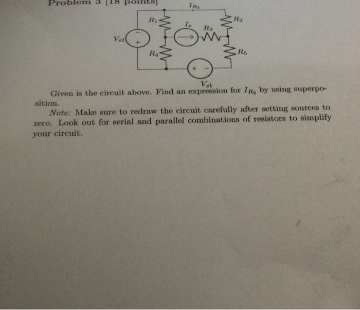 Solved Given is the circuit above Find an expression for | Chegg.com