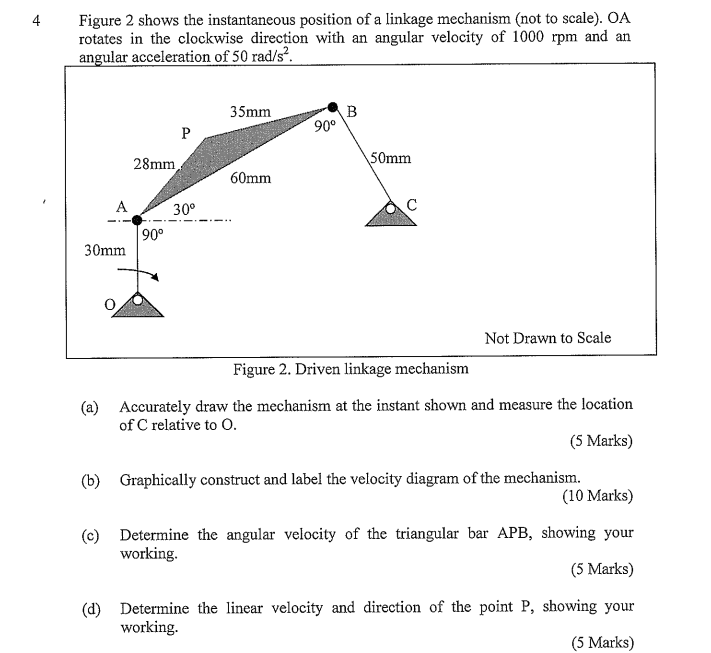 Solved Figure 2 Shows The Instantaneous Position Of A