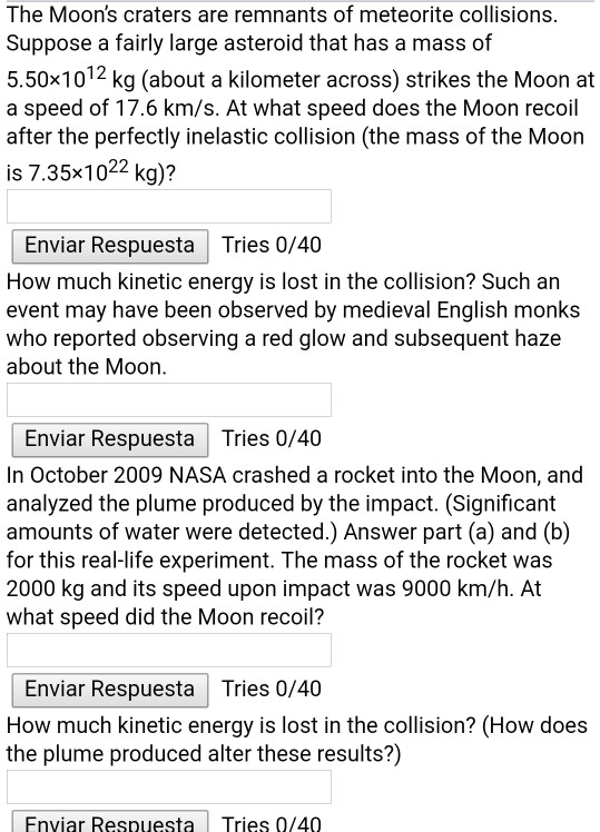 Solved The Moon's craters are remnants of meteorite | Chegg.com