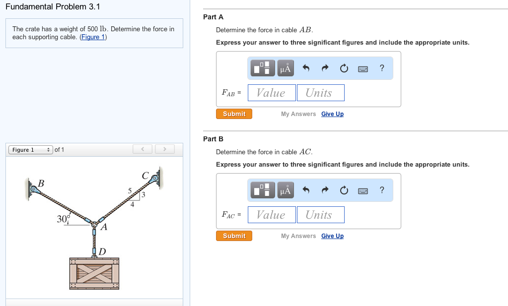 Solved The crate has a weight of 500 lb. Determine the force | Chegg.com Solved The crate has a weight of 500 lb. Determine the force | Chegg.com