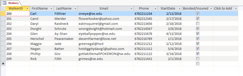 Solved Report Create a report called Walkers' Report that | Chegg.com