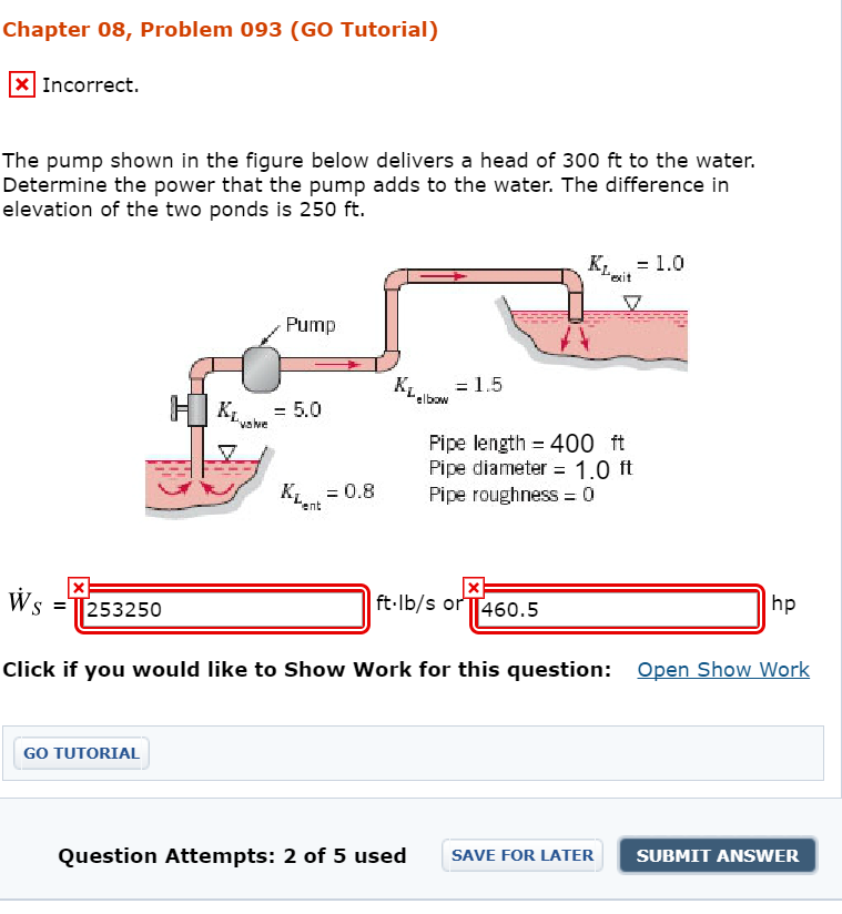 Solved Chapter 08, Problem 093 (GO Tutorial) Incorrect. The | Chegg.com