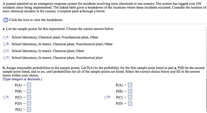 Solved A journal reported on an emergency response system | Chegg.com