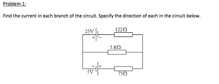 Solved Find the current in each branch of the circuit. | Chegg.com