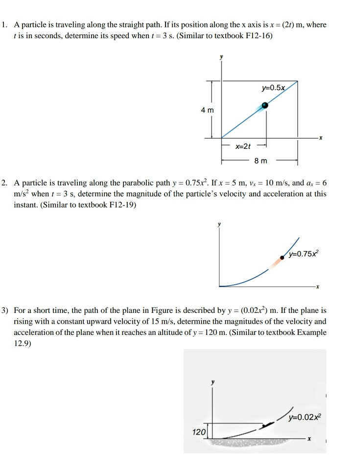 A particle is traveling along the straight path. If | Chegg.com