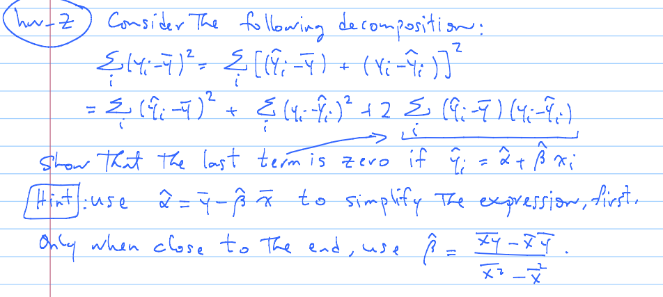 Solved Consider the following decomposition: sigma_i(y_i - | Chegg.com