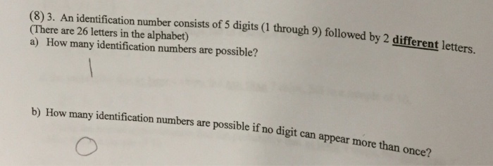 Solved An identification number consists of 5 digits (1 | Chegg.com