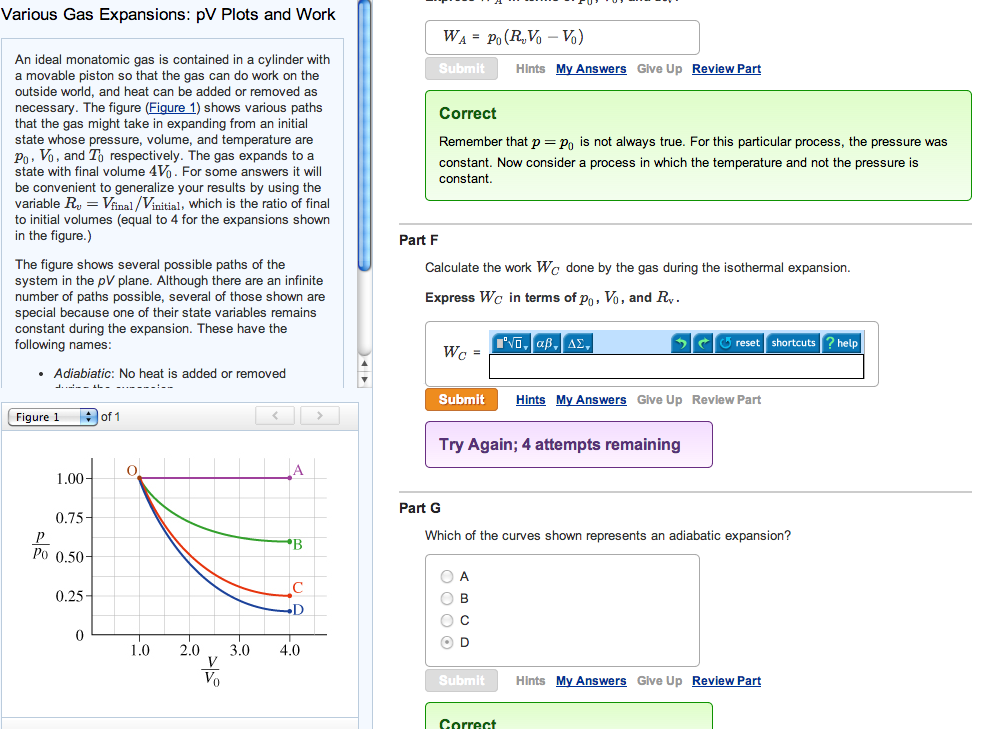 Solved Calculate the work Wc done by gas during the | Chegg.com