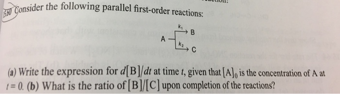 Solved Consider the following parallel first-order | Chegg.com