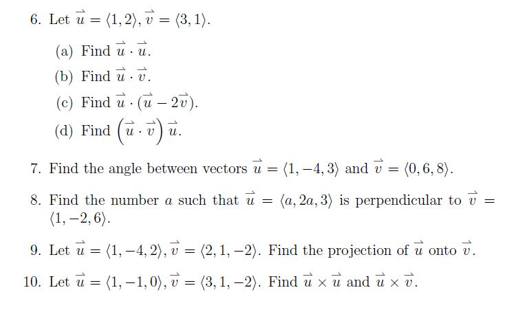 Solved Let u = (1, 2), u = (3, 1). Find u middot u. Find u | Chegg.com Solved Let u = (1, 2), u = (3, 1). Find u middot u. Find u | Chegg.com