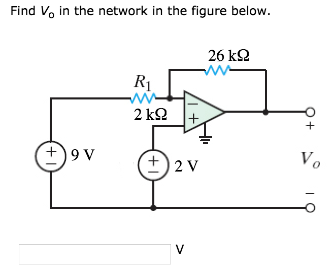 Solved Determine the value of vo in the network in the | Chegg.com