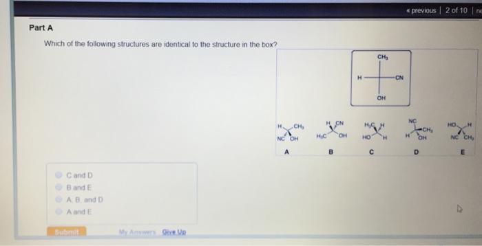 Solved Which of the following structures are identical to | Chegg.com