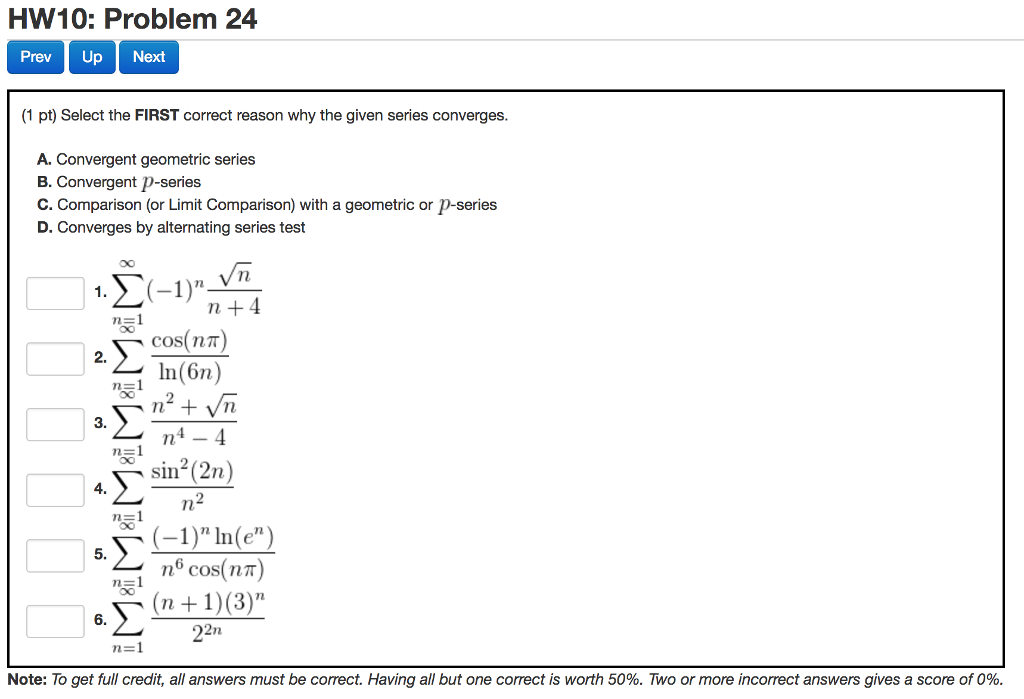 Solved HW10: Problem 24 Prev Up Next (1 pt) Select the FIRST | Chegg.com