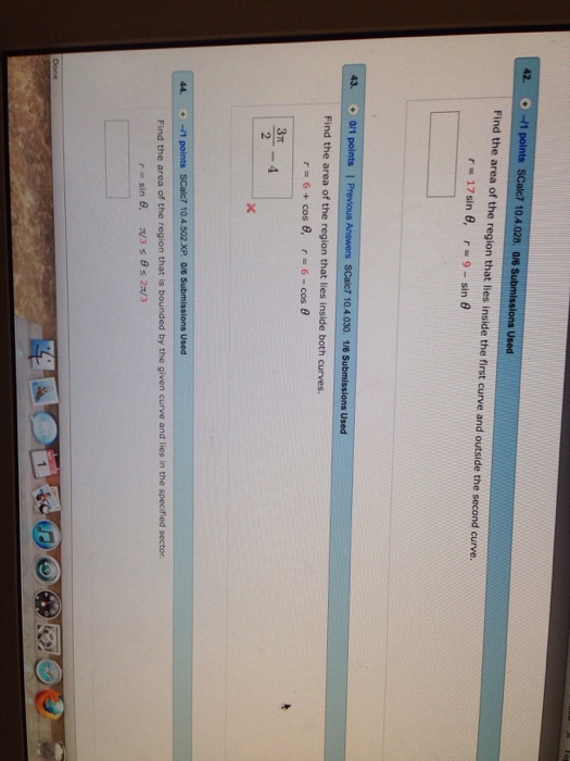 Solved Find The Area Of The Region That Lies Inside Both 