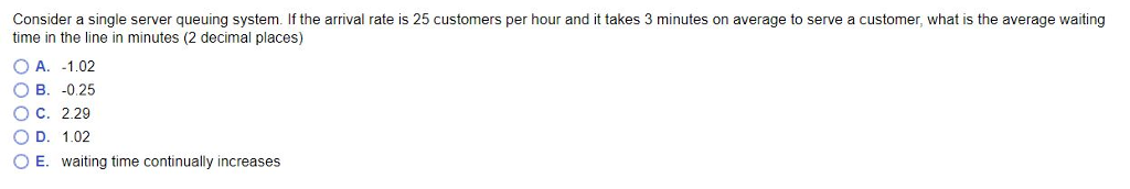 Solved Consider a single server queuing system. If the | Chegg.com