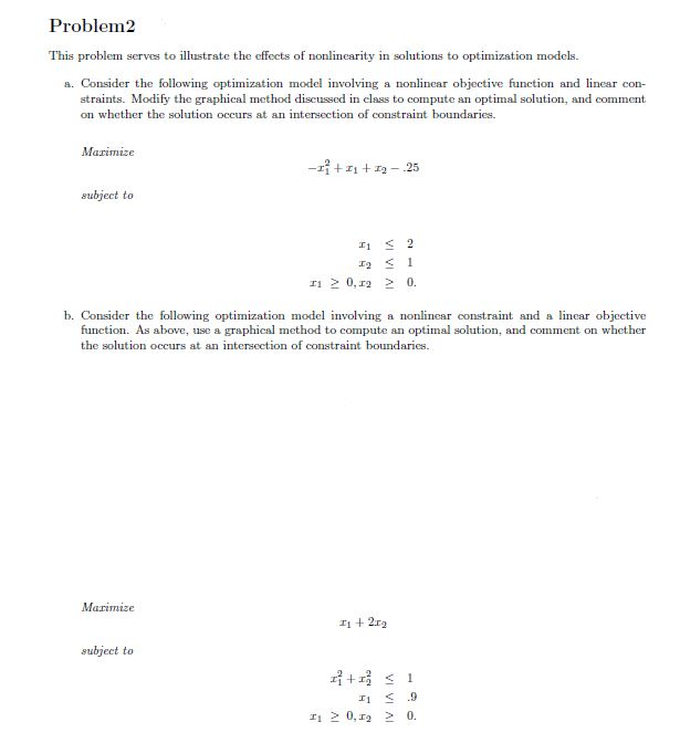 Solved This problem serves to illustrate the effects of | Chegg.com
