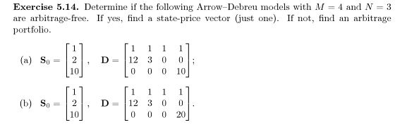 Determine if the following Arrow-Debreu models with M | Chegg.com