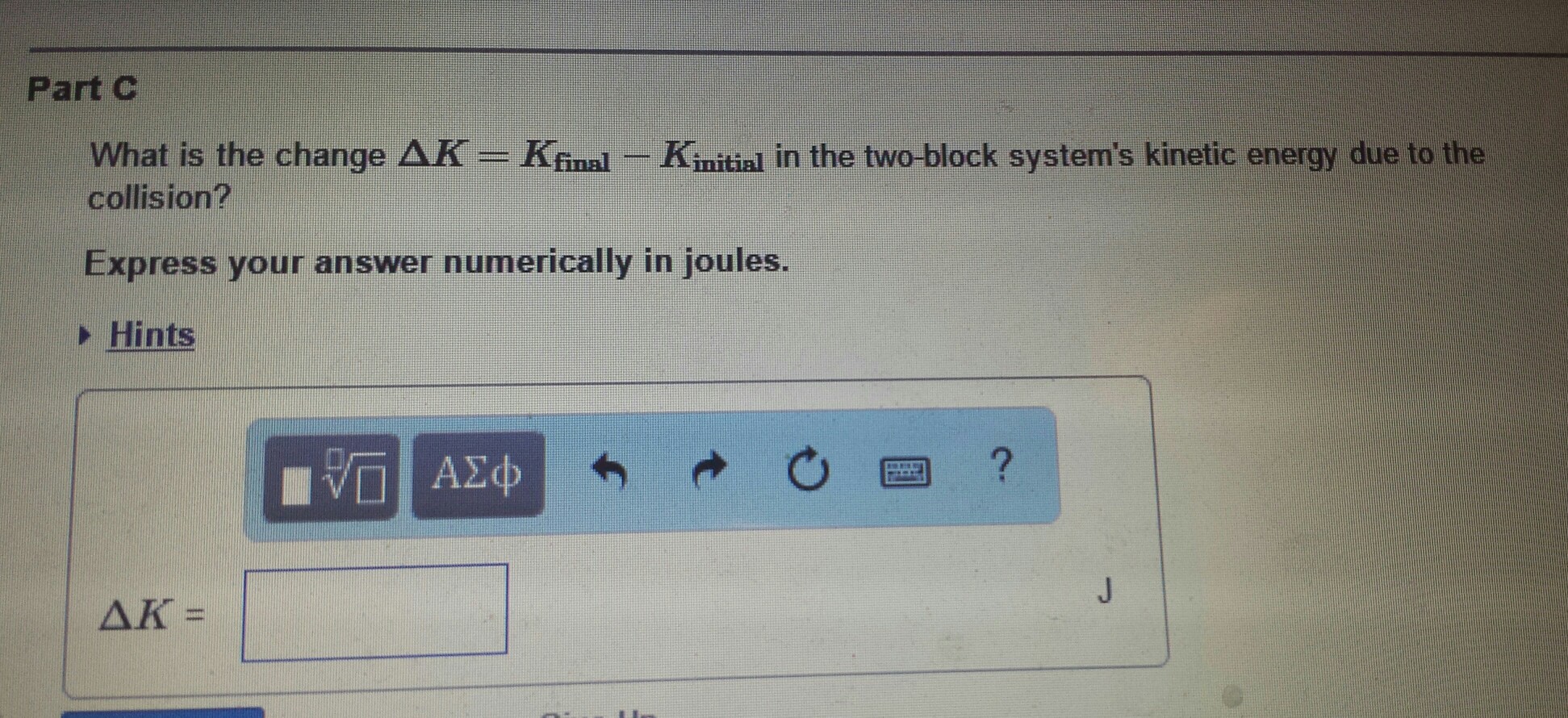 Solved A One Dimensional Inelastic Collision Block 1 Of