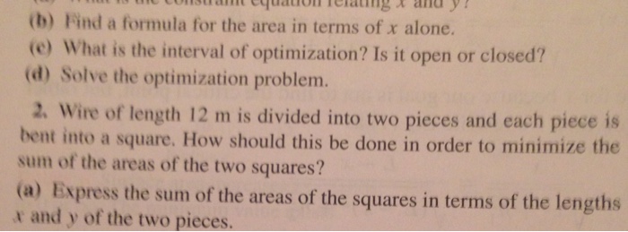 Solved Find a formula tor the area in terms of x alone. what | Chegg.com
