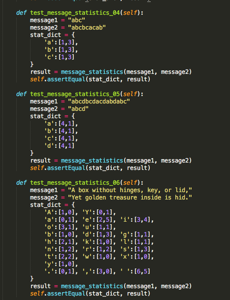 message_statistics (message, encoded_message): This | Chegg.com