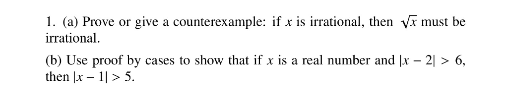 Solved V must be 1. (a) Prove or give a counterexample: if x | Chegg.com